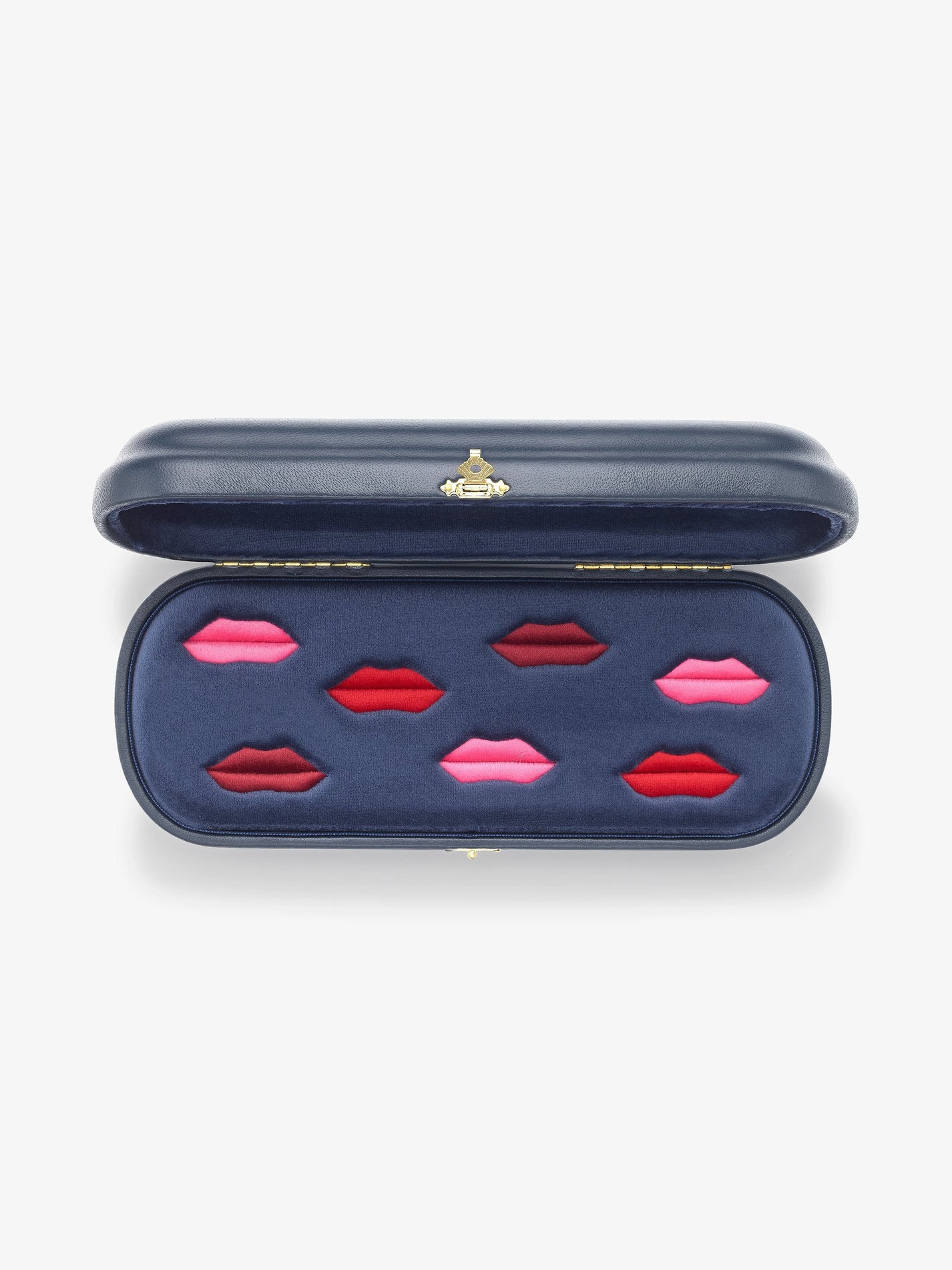 A Kiss Me Lips Navy Ring Box – Jessica McCormack US