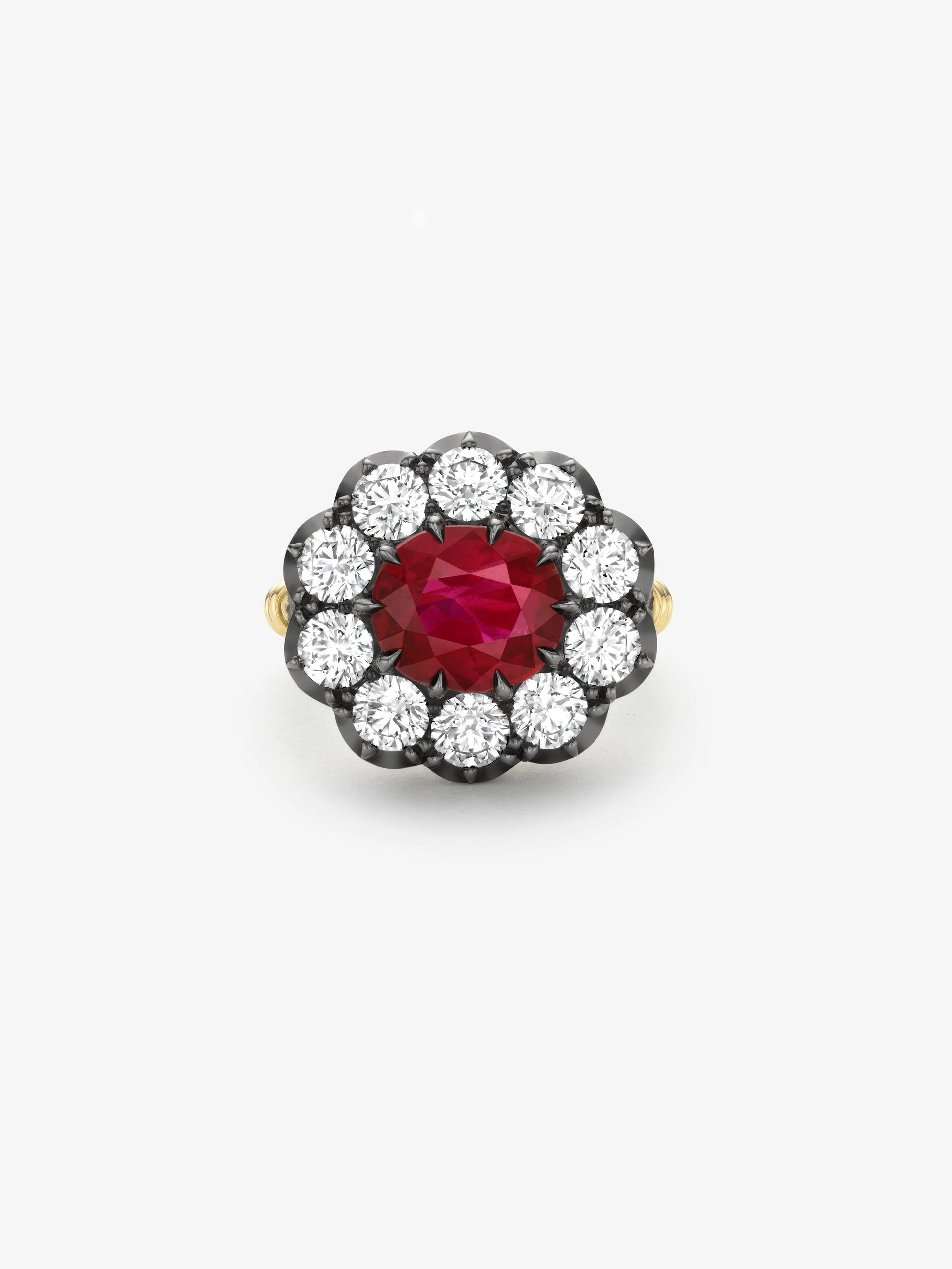 Chubby Daisy Ruby Halo Ring – Jessica McCormack US