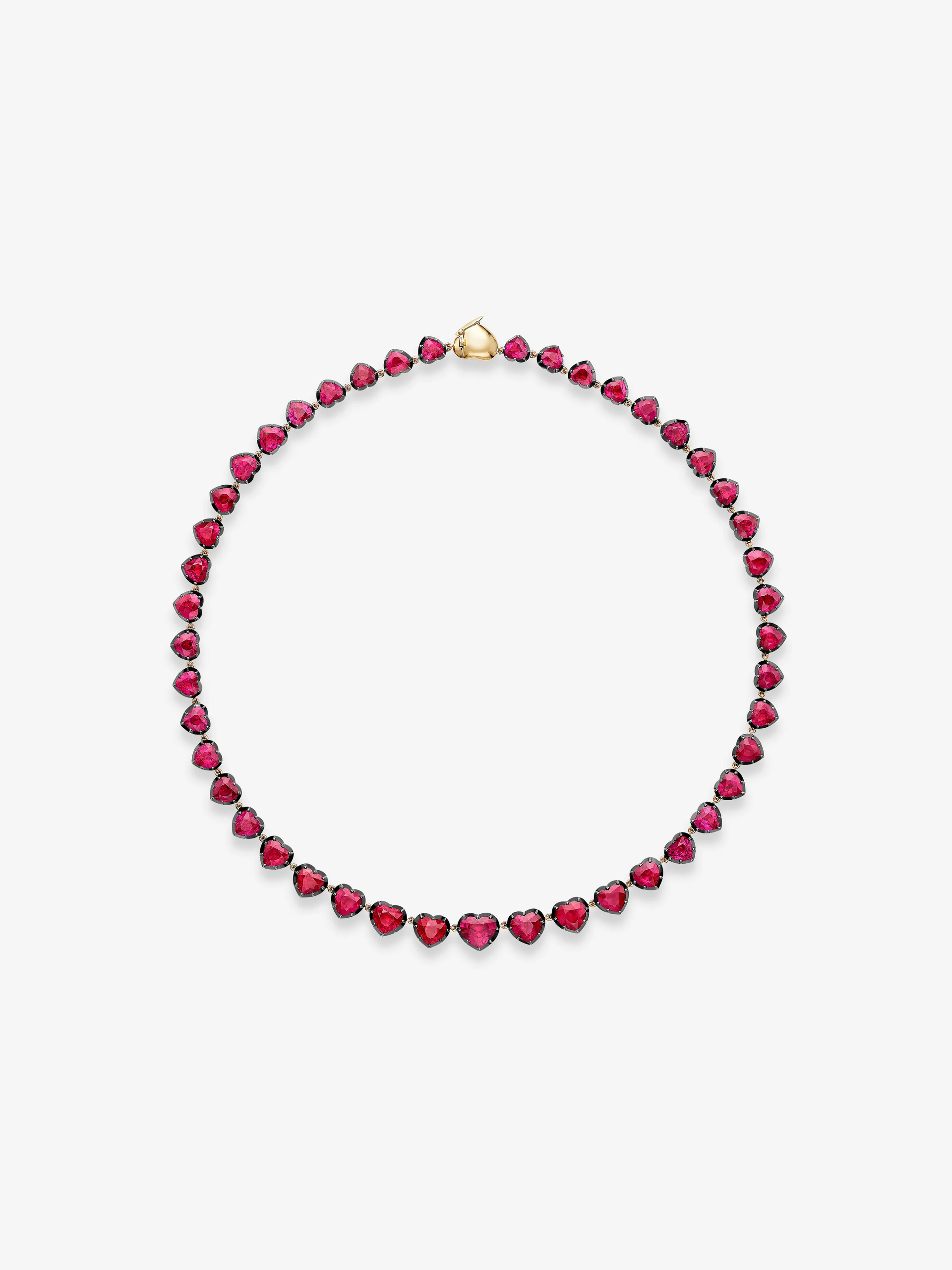 Signature Ruby Heart Button Back Necklace – Jessica McCormack US