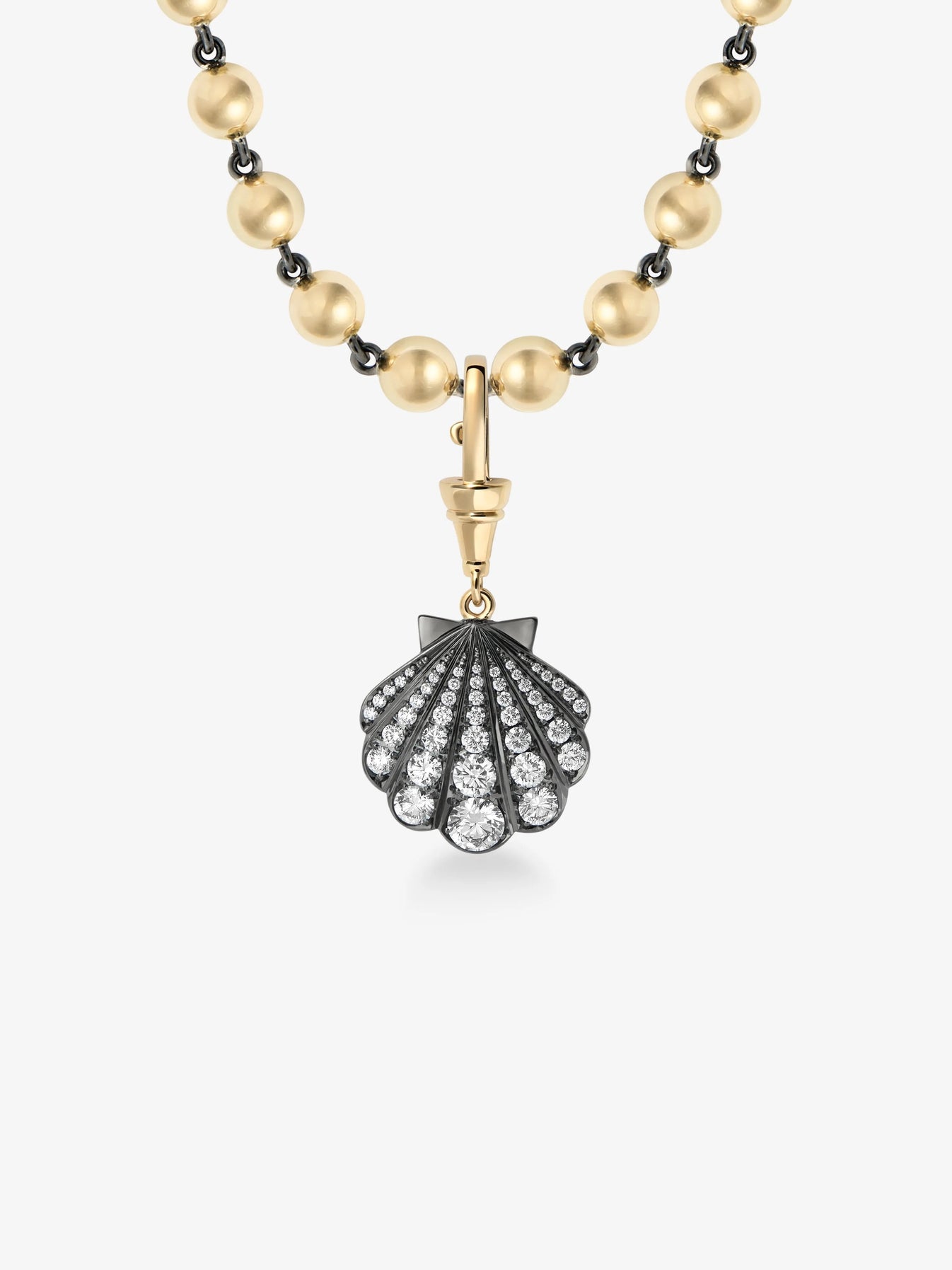 Beaches Detachable Shell Diamond Ball n Chain Pendant | Jessica ...