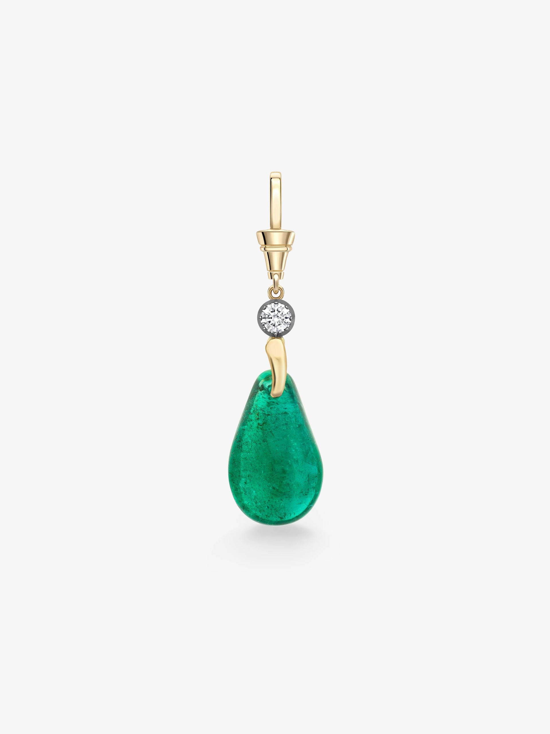 Fruit Salad Polished Emerald Pear & Diamond Pendant – Jessica McCormack US