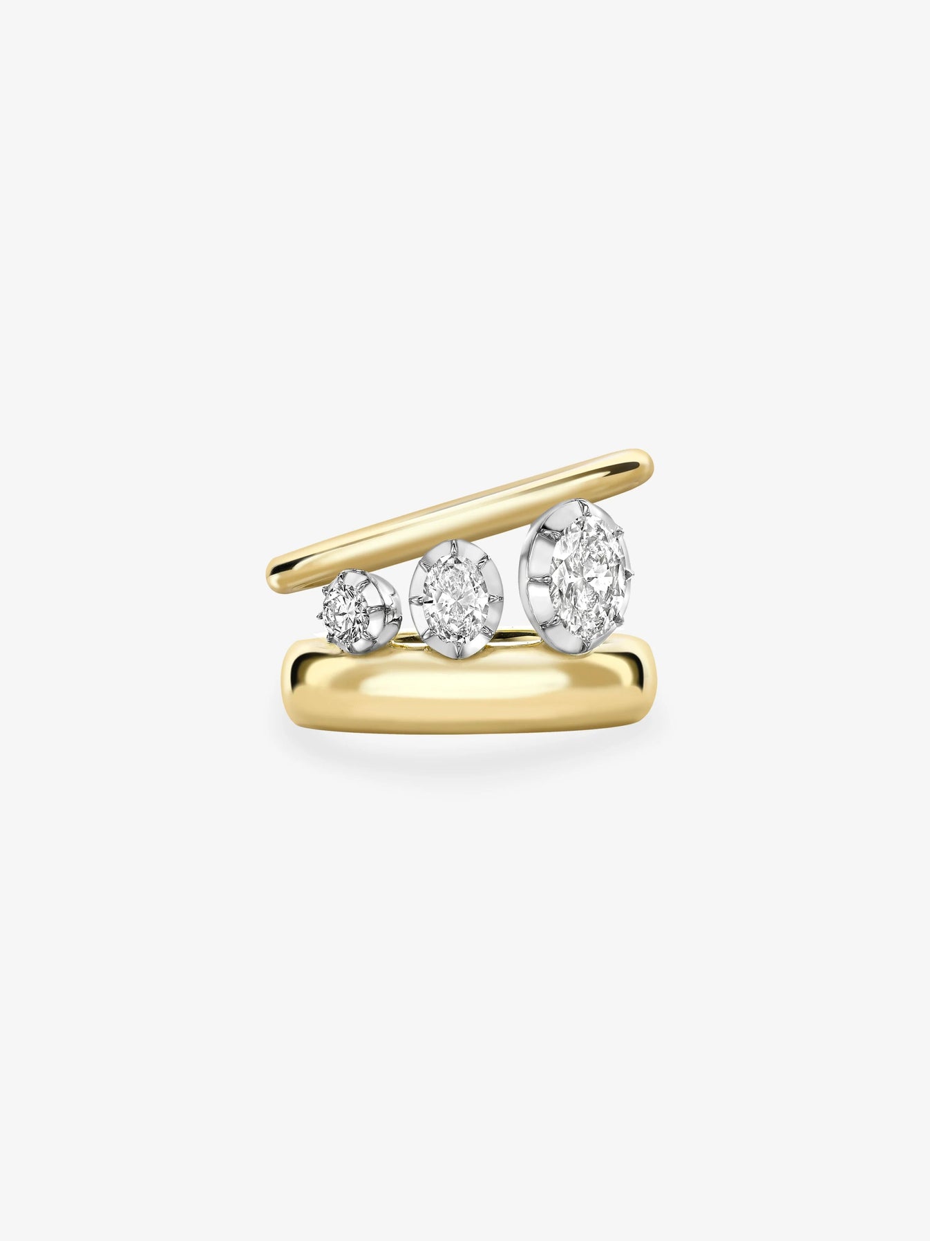 Oval Triple Tilt Diamond Ring | Jessica McCormack – Jessica McCormack US